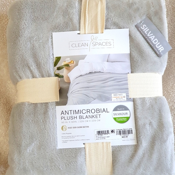 Clean Space | Bedding | Antimicrobial Plush Blanket By Clean Spaces ...